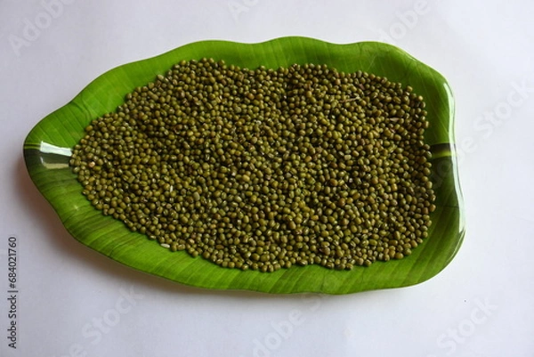 Fototapeta Mung bean. It's other names Vigna radiata, green gram, maash ...